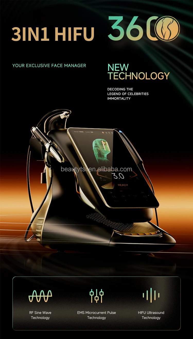 New Arrival 3in1 25D Hif 360 Max Skin Face Lifting Hif Beauty Machine Professional HIF Face ...