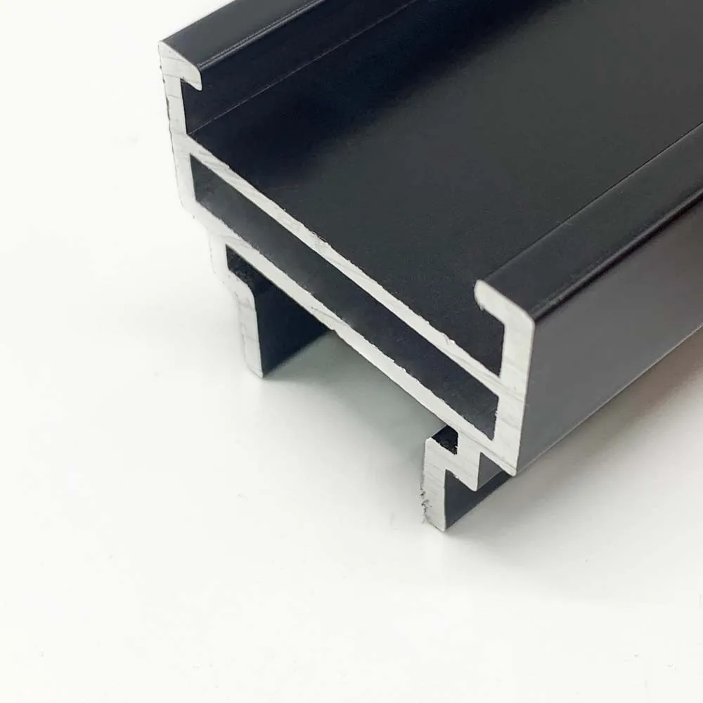 Sliding Door Single Glass Vertical Sash Profile Frameless Aluminum Slim ...