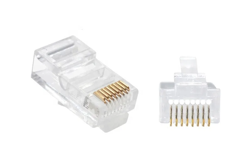 Rj45 Pass Through Unshielded Cat6 8p8c Cable Plugs Through Hole Rj45 ...
