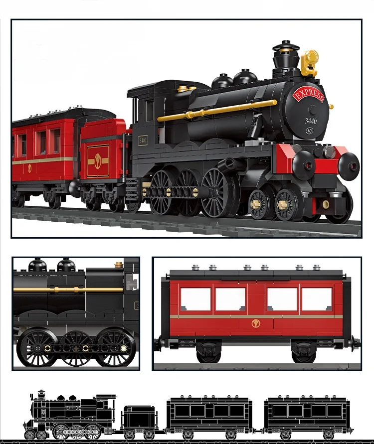 JS59001-20 Train Series TH10 GWP Steam Locomotive Car Assembly