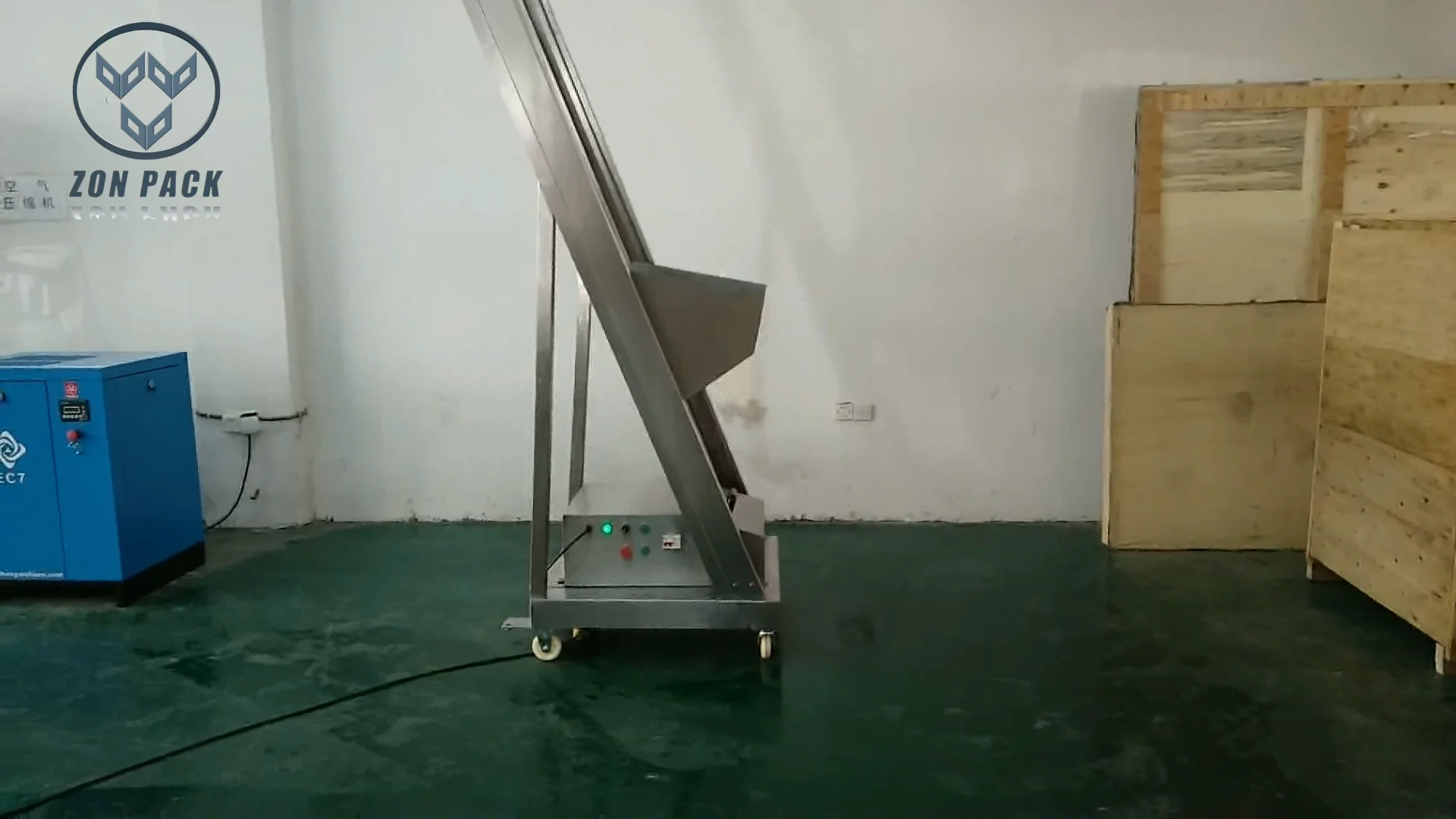 Bucket Conveyor System Lift Single Bucket Elevator With Big Hopper ...