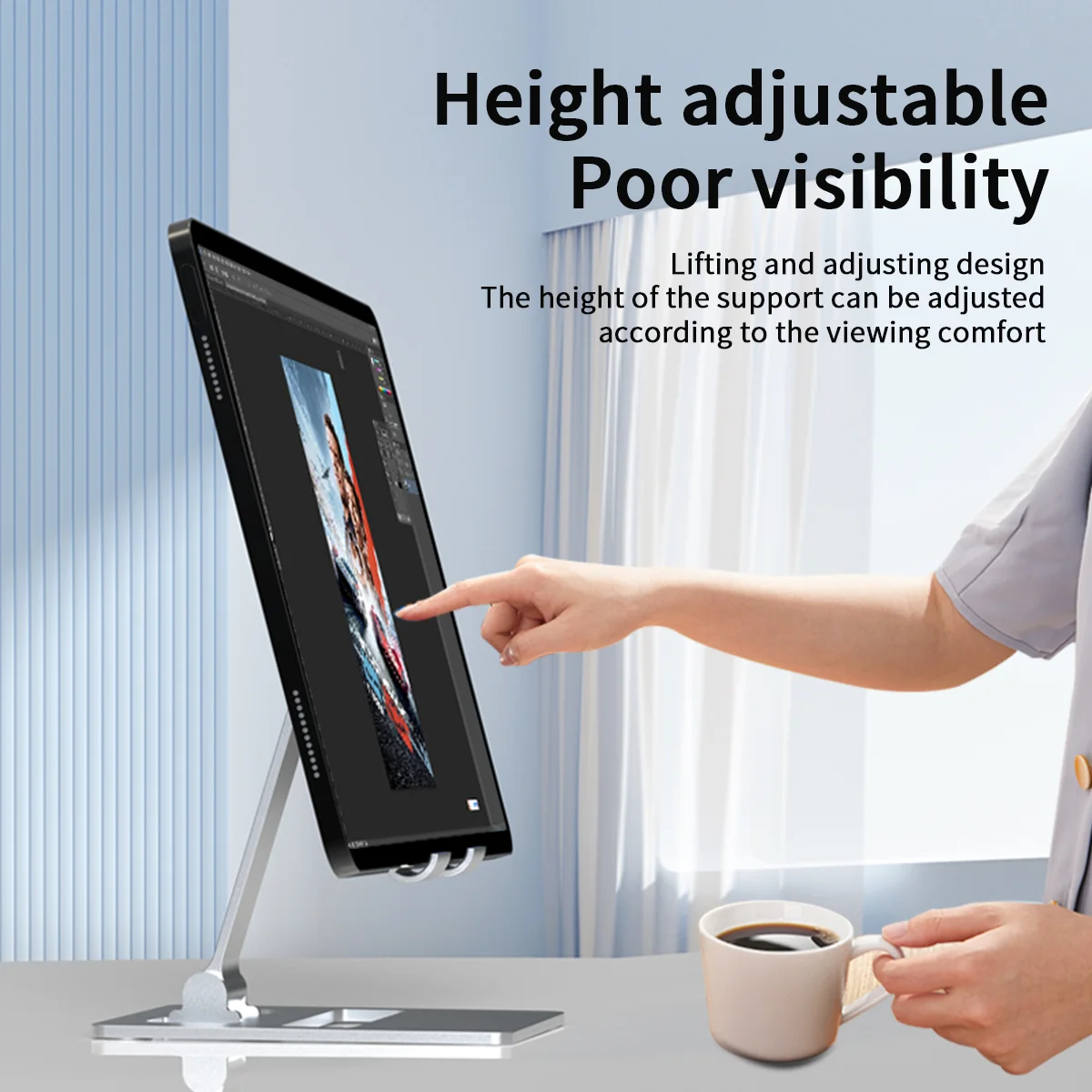 Dual Foldable Fully Adjustable Desktop Tablet Holder For Ipad Stand 4 ...