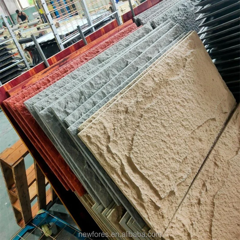 Block Wallpaper Fireproof Faux Wall Polyurethane Pu Culture Stone Panel ...