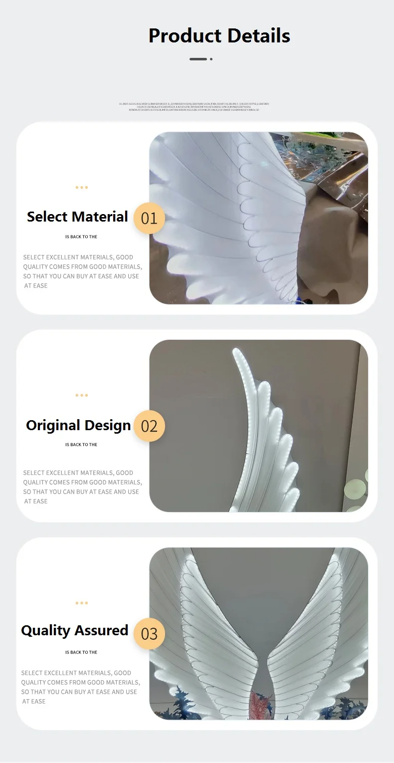 Wedding Stage Angel Wings LED Lights for Aisle Decoration - Romantic ...