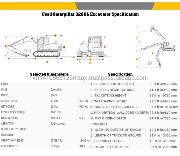 Original Japan Used Caterpillar Cat 320 320bl 320d Crawler Excavator ...