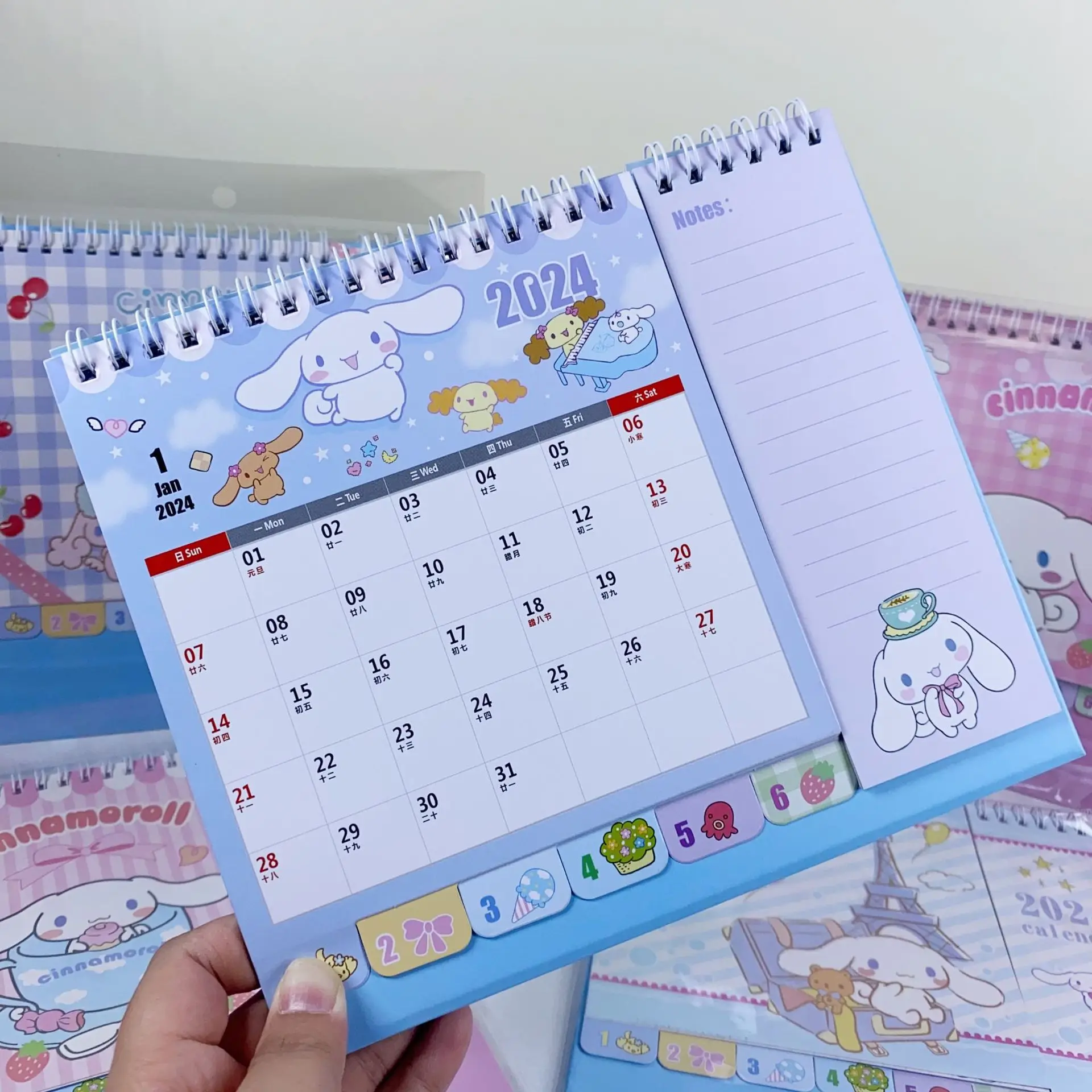 New Arrival 2024 Year Cartoon Sanrio Calendar Kawaii Kuromi Melody ...