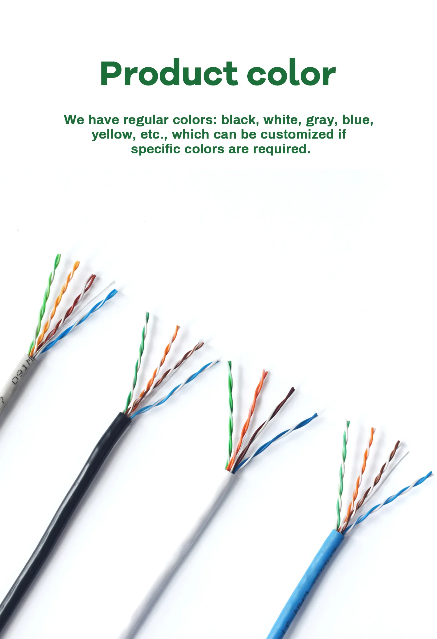 UTP CAT5 Network Cable 24AWG Copper CAT5e LAN Cable Twisted Pair Indoor ...