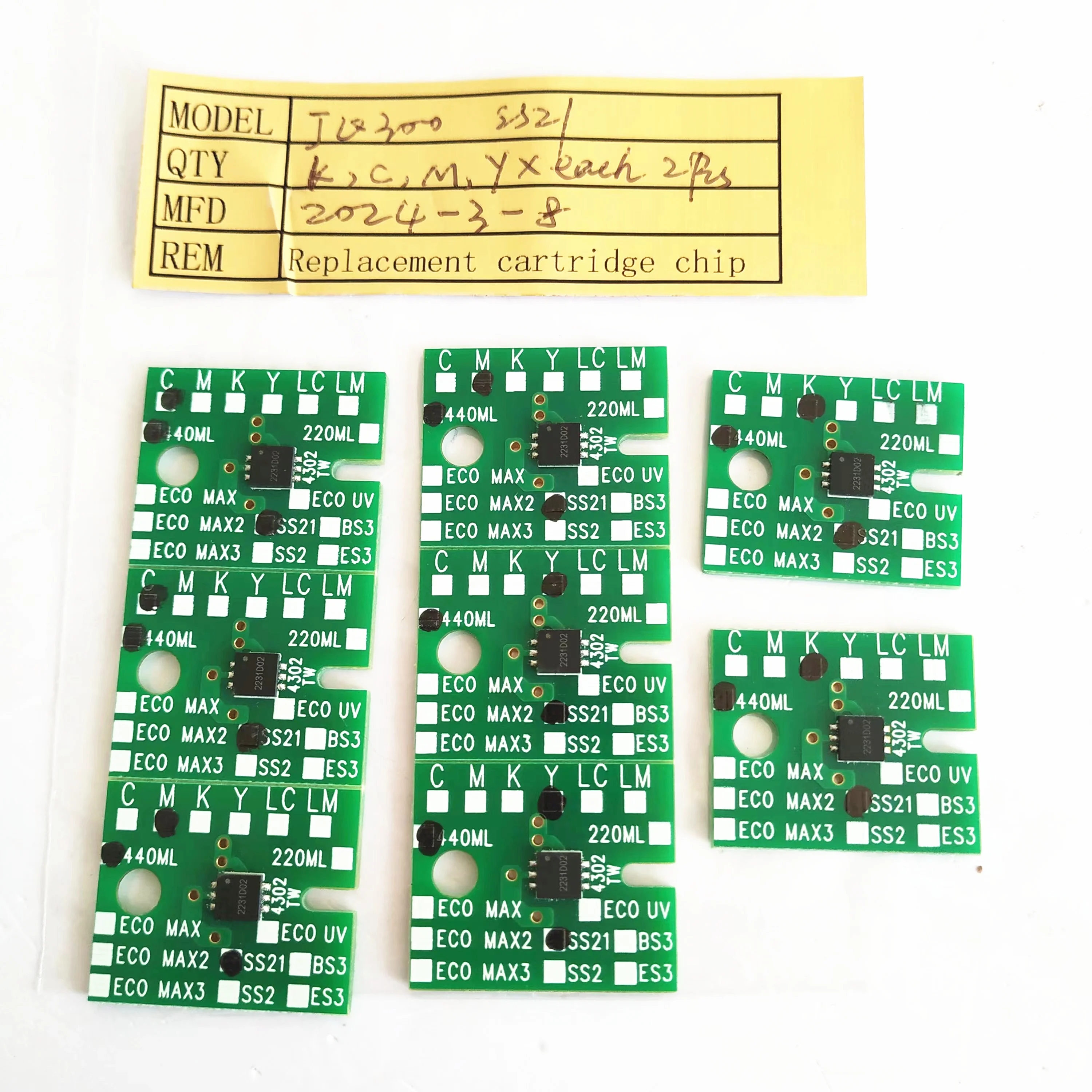 Mimaki Ss21 Bs3 Es3 Ink Chip 440ml Replacement Cartridge Chip One Time ...