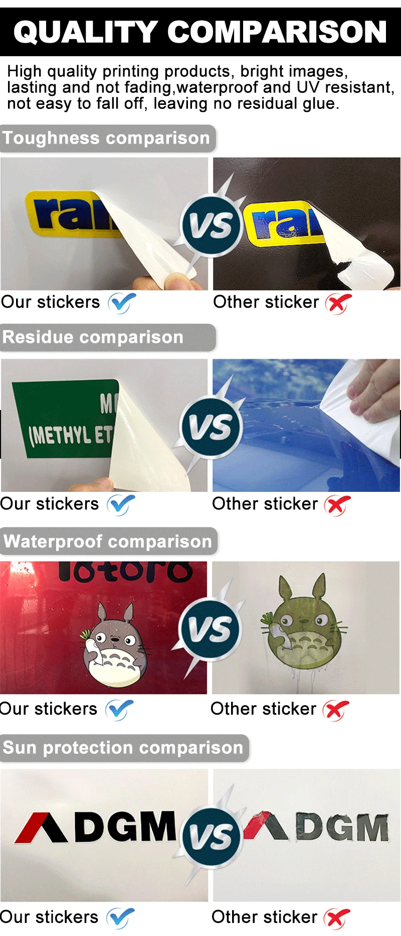 Uv Resist Weatherproof White Pvc Vinyl Bumper Car Windshield Sticker ...