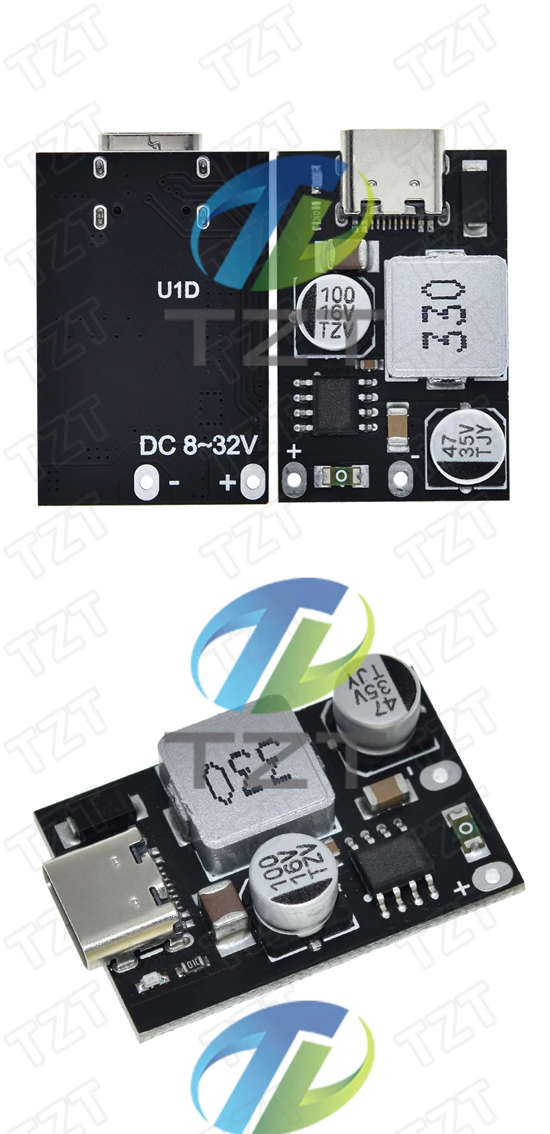 Pd3.0/pps/qc3.0 Apple Huawei Mtk Samsung Diy Fast Charger Dc 8-32v 20w Step-down Module For ...