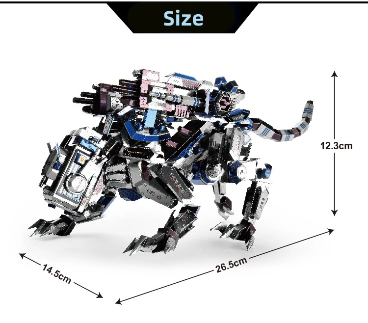 Mechanical Police Dog Metal Assemble Model Kit 3d Laser Cut Toy Brain ...