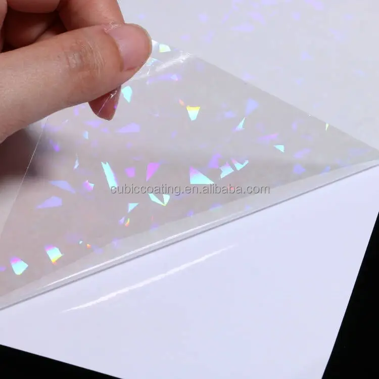 50 Hojas Bopp Laminado En Frio Transparent Holographic Cold Laminate ...