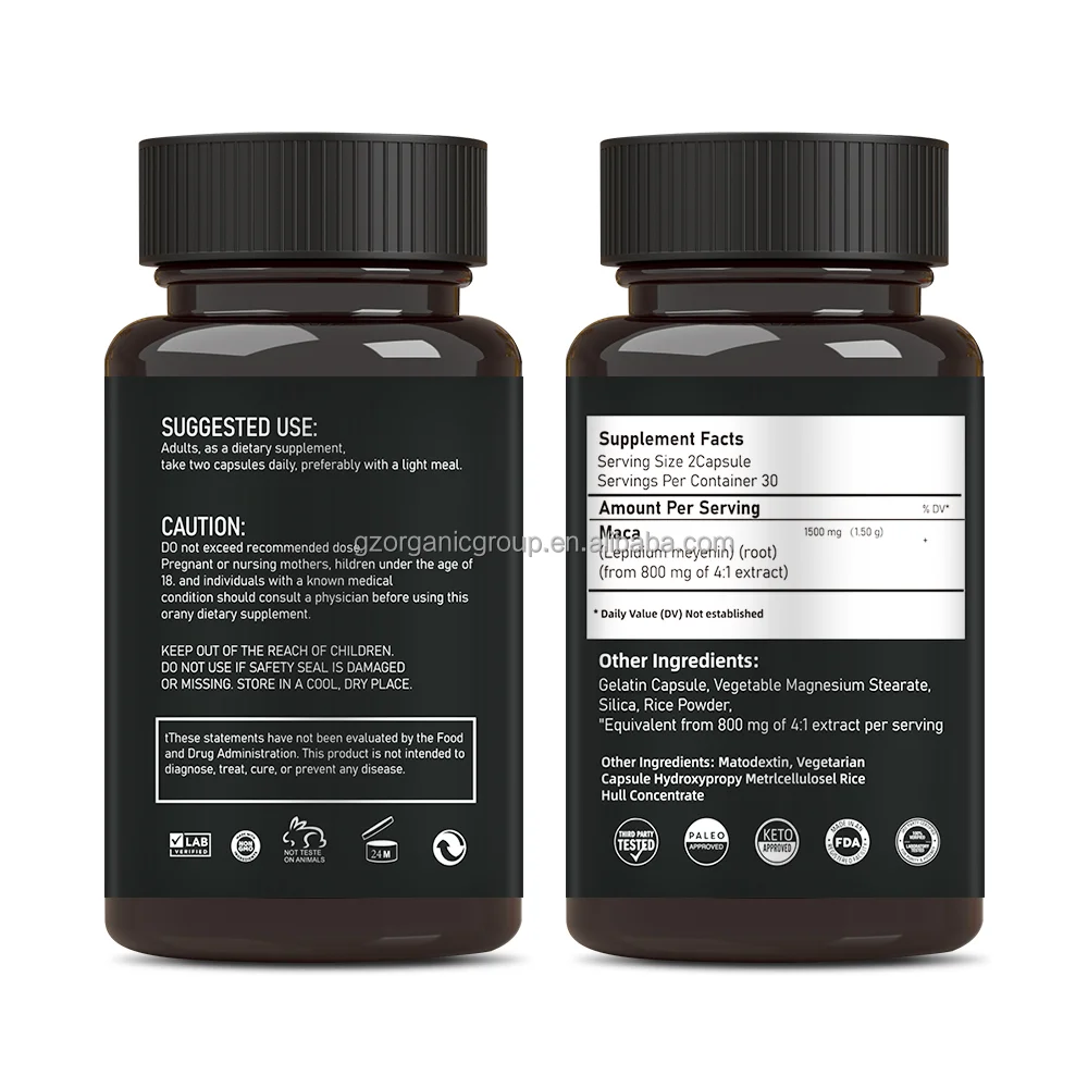 Vendita Calda Maca Pour Fesse Maca Root Gapsules Good For Men Health Energy Capsule Men ...