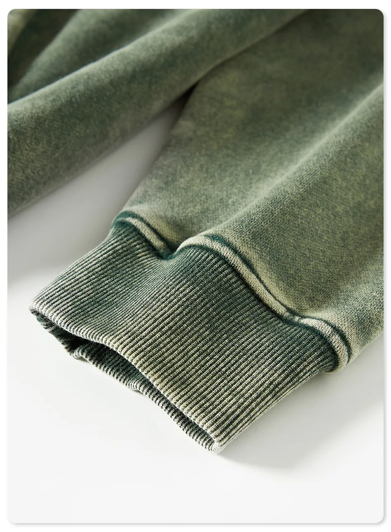 Custom Double Zippers Streetwear Heavyweight Cotton Drop Shoulder Blank ...