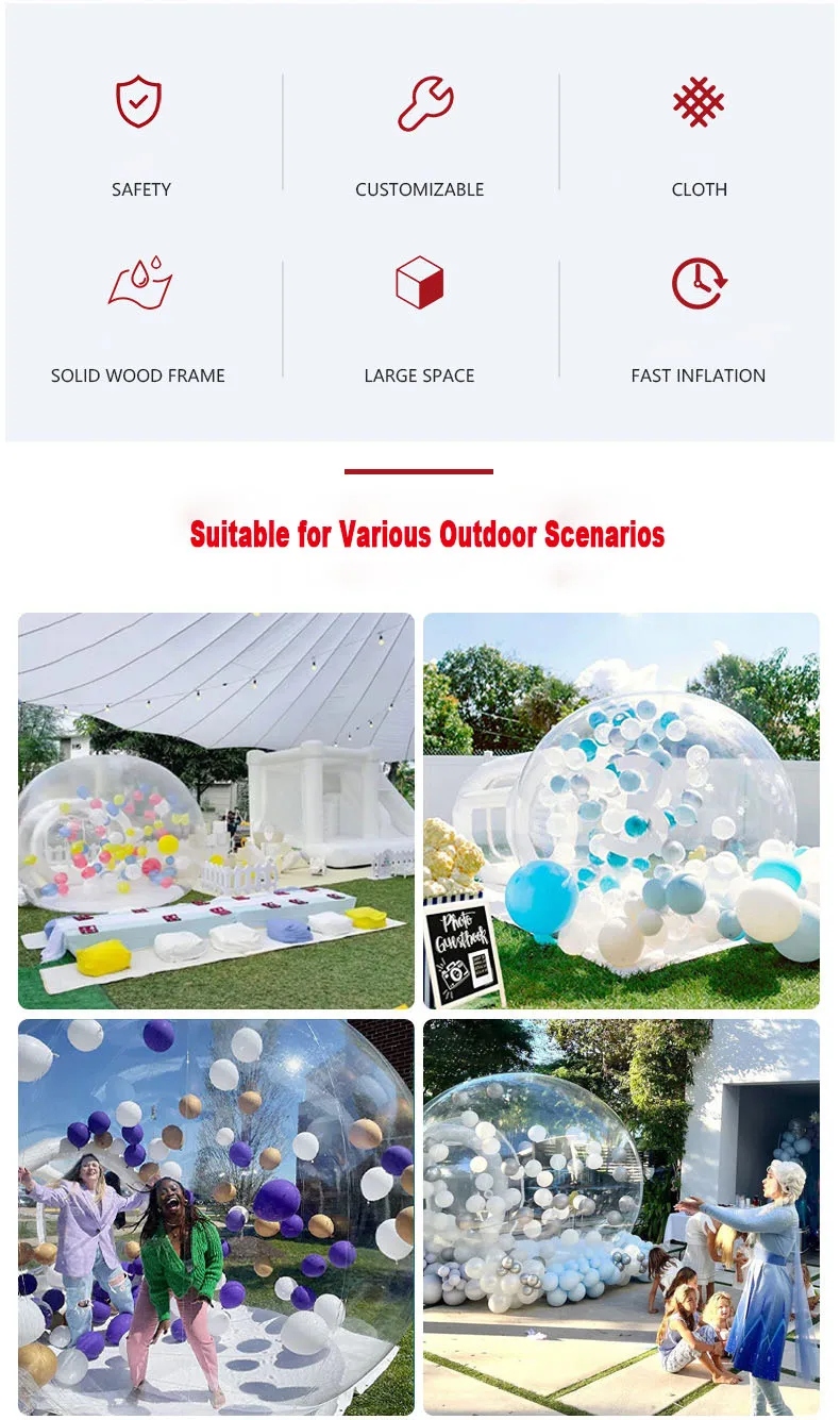Popular Pvc Transparent Outdoor Single Tunnel Inflatable Balloons Clear ...