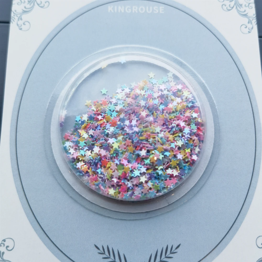 Transparent PVC Round Shaker Pouches for DIY Crafting