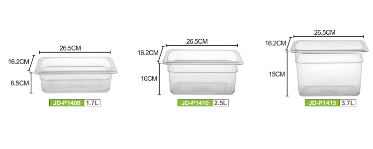 JD Black Polycarbonate Food Pans - Durable & Versatile