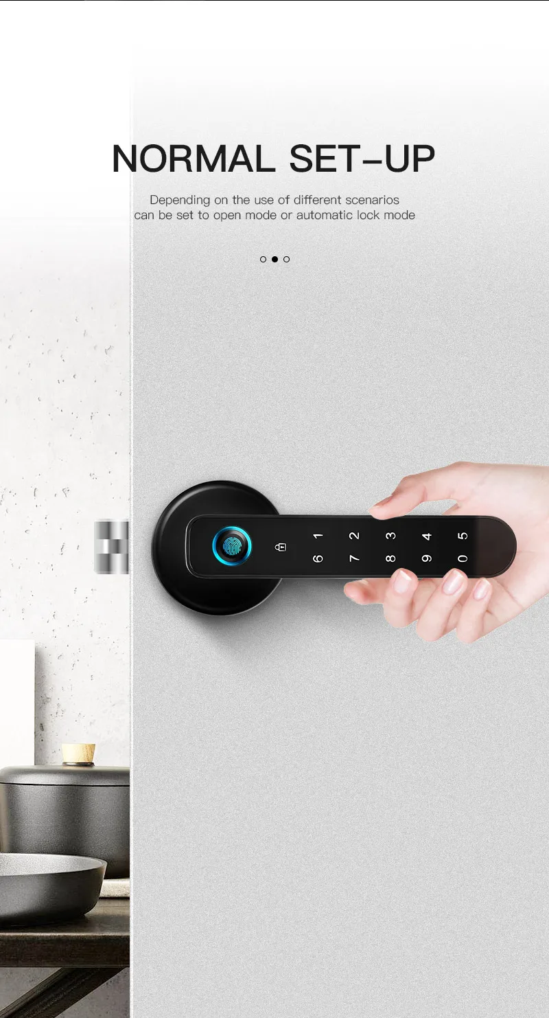 BBDHOME Mobile App Control Scan Card Unlock Digital Passcode Door Lock ...