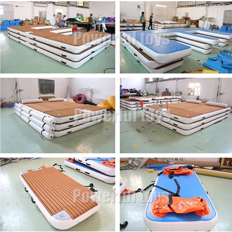 6 Person Floating Cabana Inflatable Floating Bar Island Platform With ...