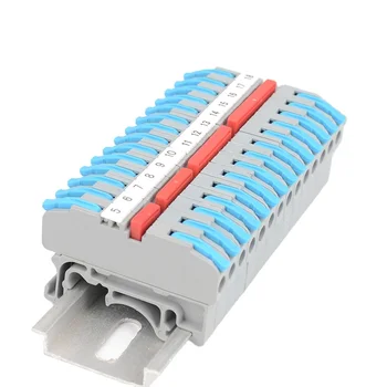 Din Rail Push In Spring Quick Cable Terminal Blocks Easy To Connect ...