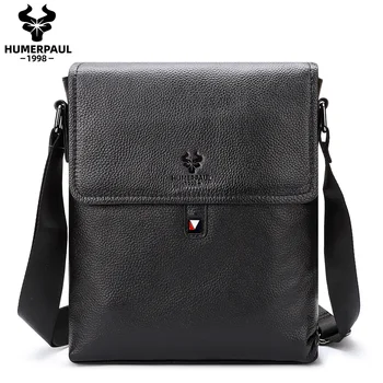 Humerpaul Genuine Leather Shoulder Bag For Men Vintage Messenger Sling ...