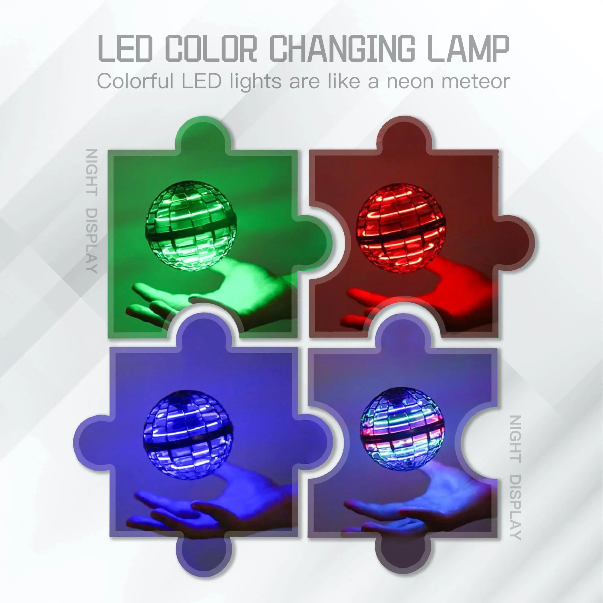 Flying Ball Toy Globe 360 Rotating Hand Controlled Flying Orb Ball Toys ...