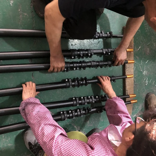 2 Sections 1.2m Telescopic Pole Spring Button Small Adjustable Pole ...