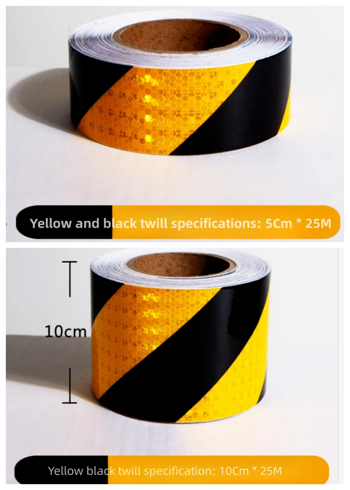 Lattice Yellow Black Reflective Tape Diagonal Reflective Strip Crystal ...