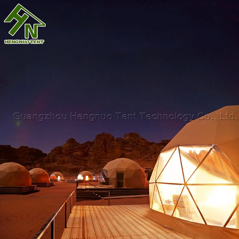 Heatproof Desert Stargazing Geodesic Glamping Dome Luxury Camping Tent with Heat Insulation in ...