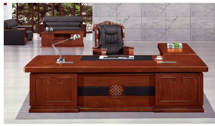 Modern Executive Desk with Leather Boss Chair - 3year Warranty