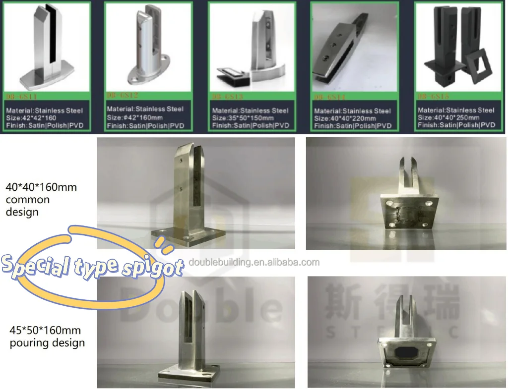 Stainless Steel Railing Column Glass Fixing Clamp Railings Balcony Pool ...