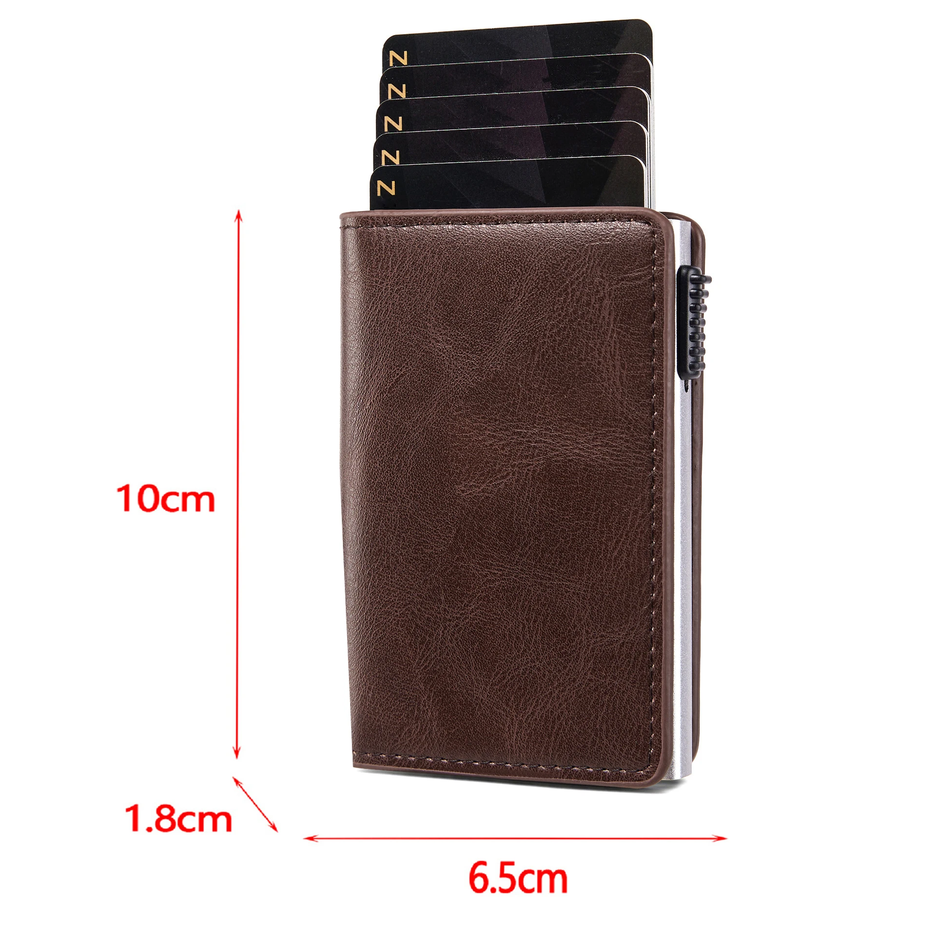 New Pop Up Quick Card Access Rfid Blocking Minimalist Pu Leather ...