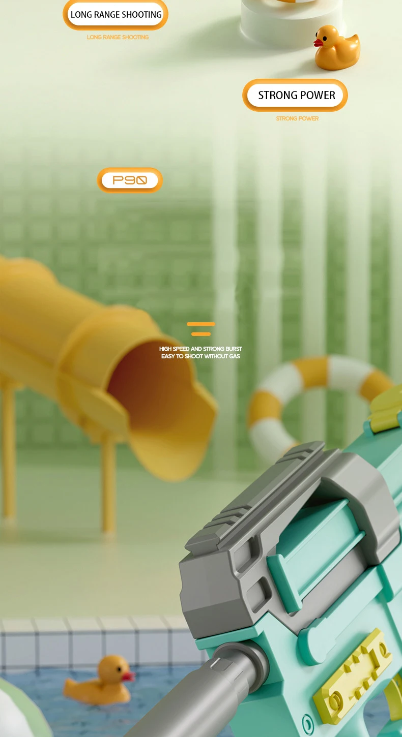 P90 Submachine Gun Large Capacity Electric Water Gun High Pressure ...