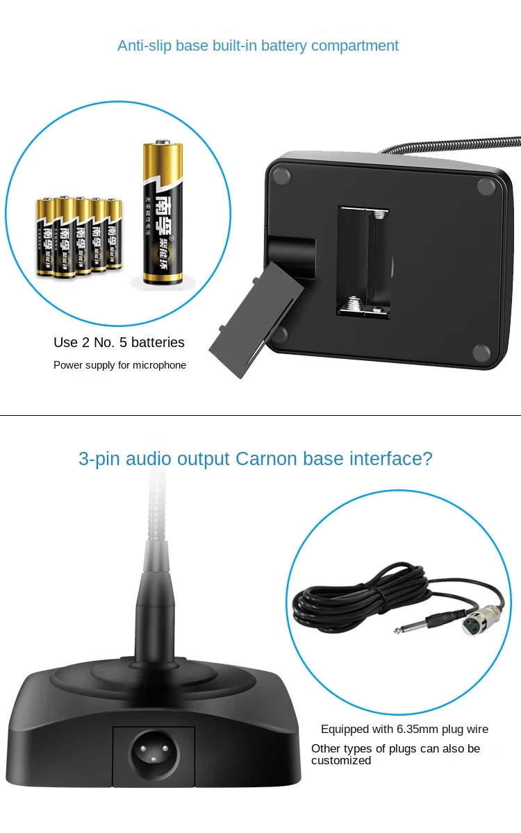 Conference Microphone Window Intercom Cable Microphone Voice Computer ...