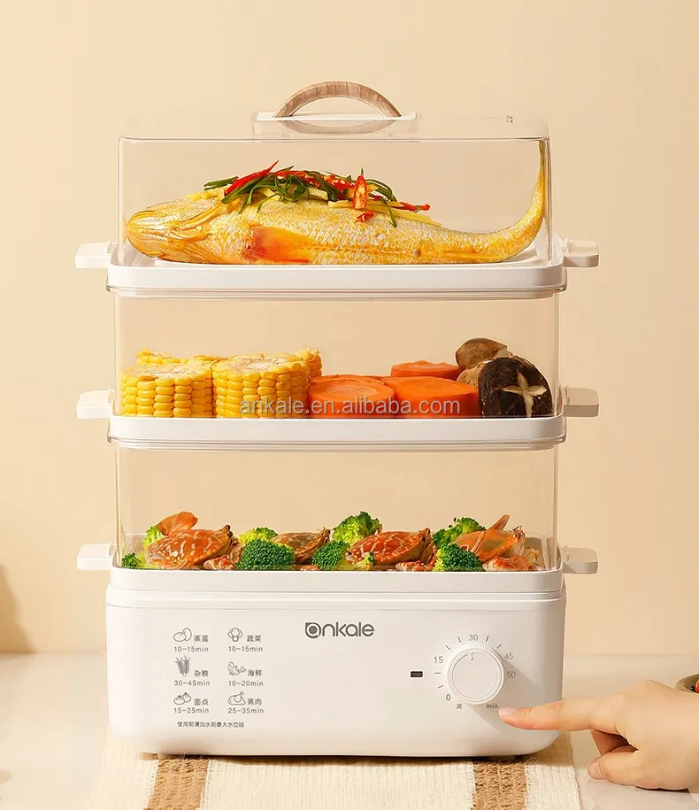 Kitchen Appliance Multi Purpose Electric Food Steamer 1-2-3 Layer ...