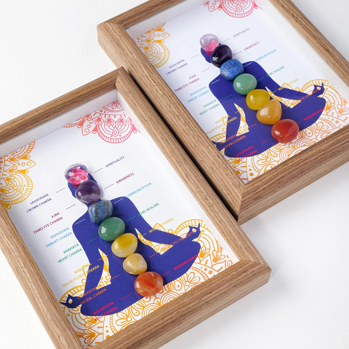 Wholesale Natural Crystal Seven Chakra Tumble Stone Picture Frame ...