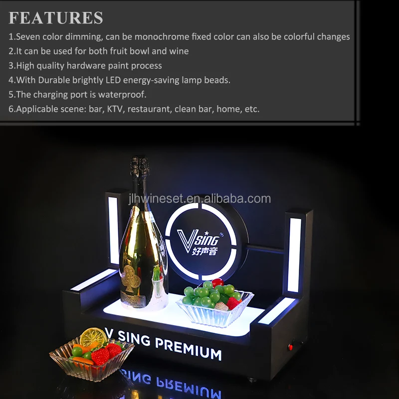 Wine Display Racks LED Bottle Presenter champagne Glorifier VIP Display ...