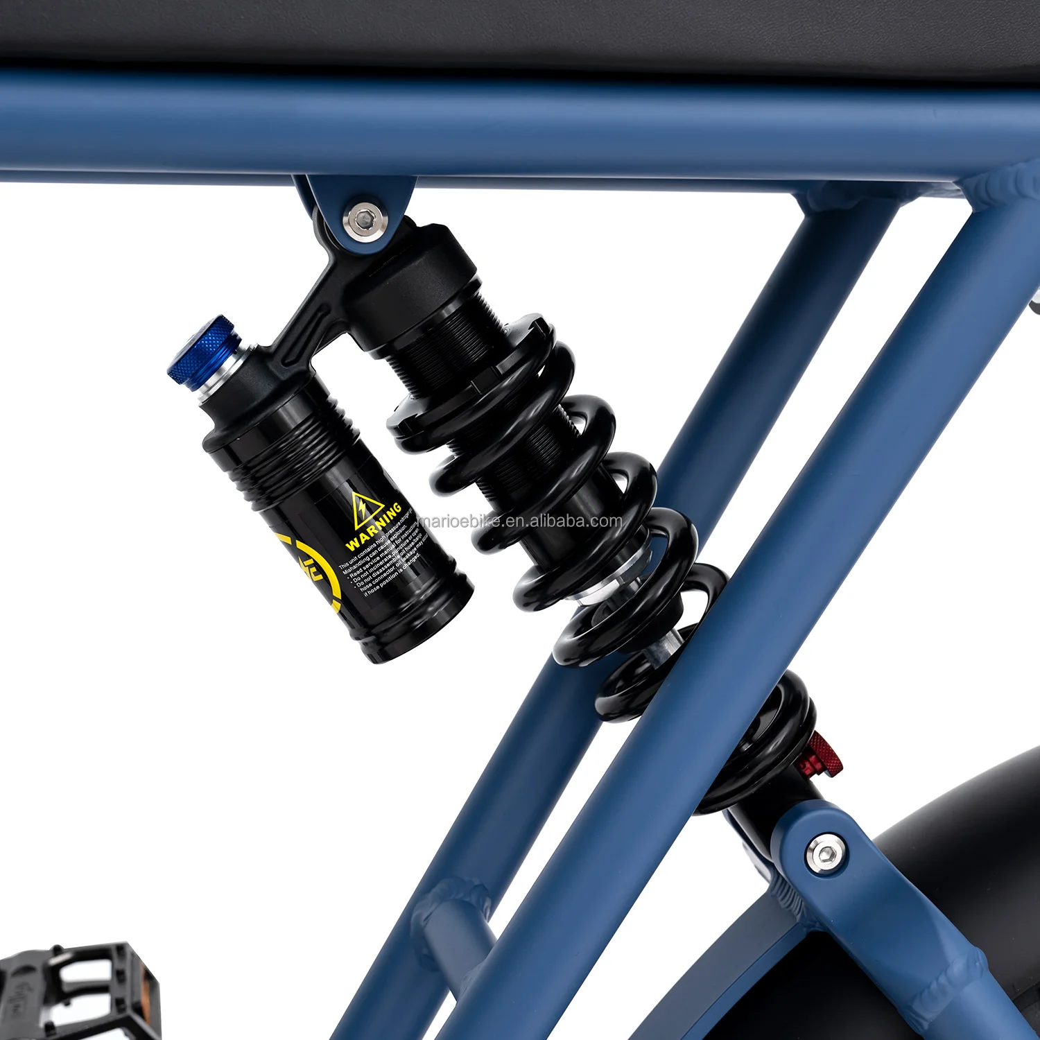 2024 Mario Full Suspension Hub Motor Electric Bicycle In Blue - Buy Electric Bike 1000w,Ebike ...