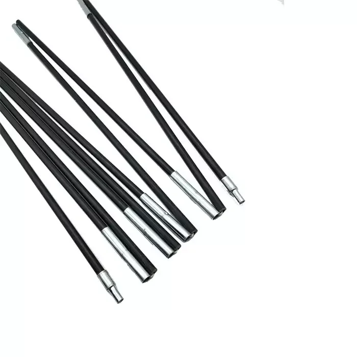 Frp Tent Pole Camping Flexible Folding Fiberglass Black Rods For Tents ...