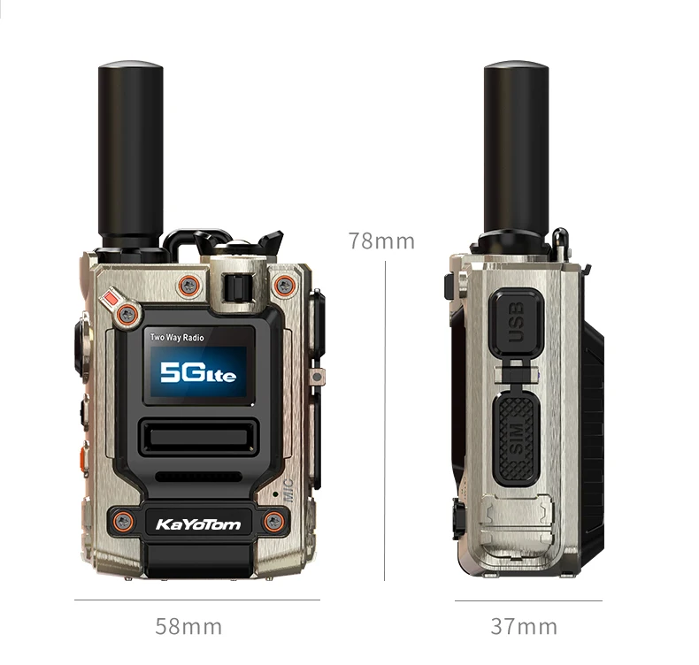 M08 4g Lte Handheld Walkie-talkie Poc Network Gps Location Two-way ...