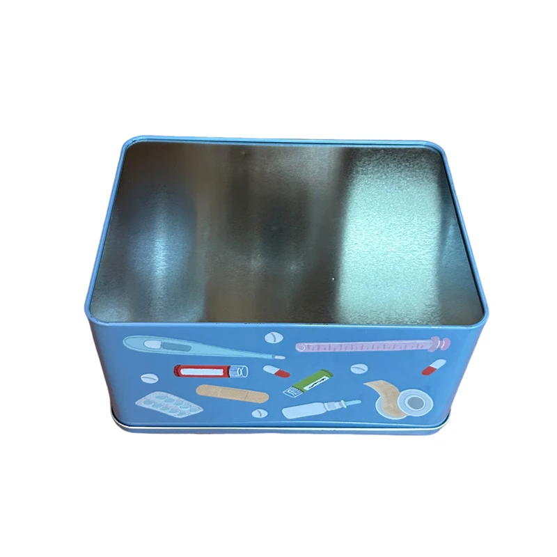 Custom Printing Cartoon Empty Rectangular Metal Can Bar Packaging Box ...