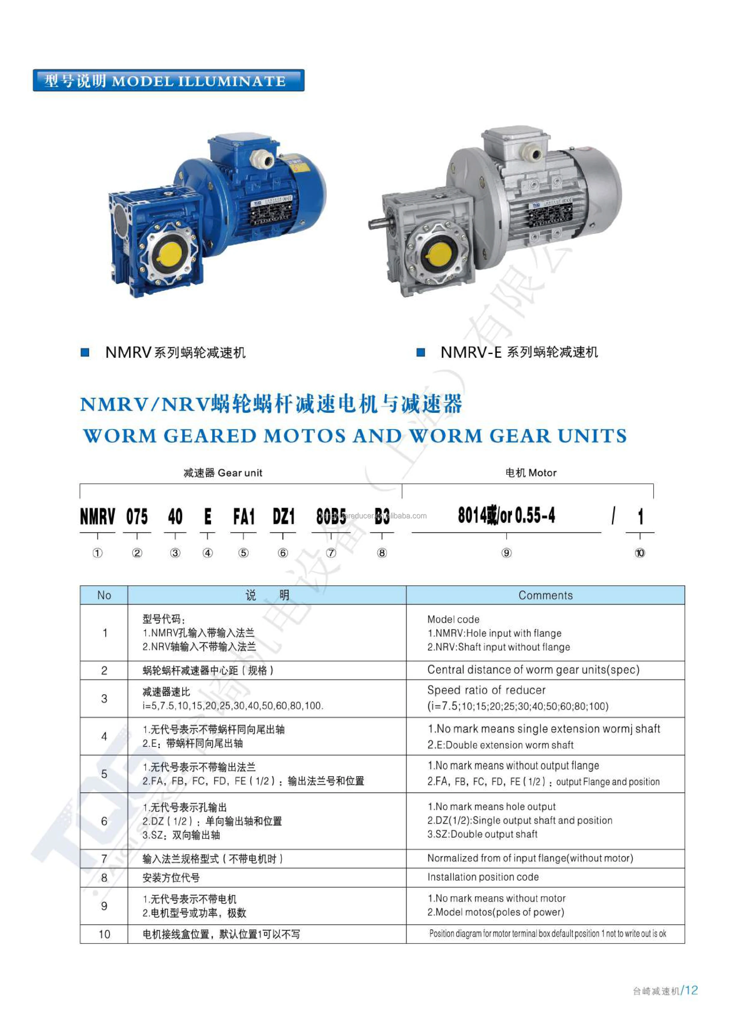 NMRV030 Worm Gear Reducer - High Efficiency & Versatility