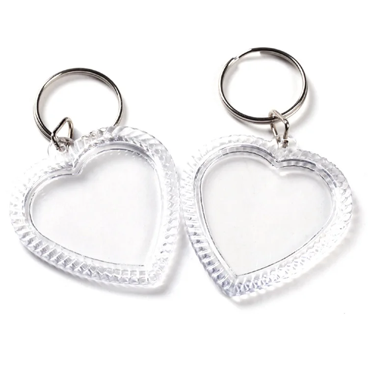 Custom Logo Transparent Acrylic Keychain Photos Double Sided Blank ...
