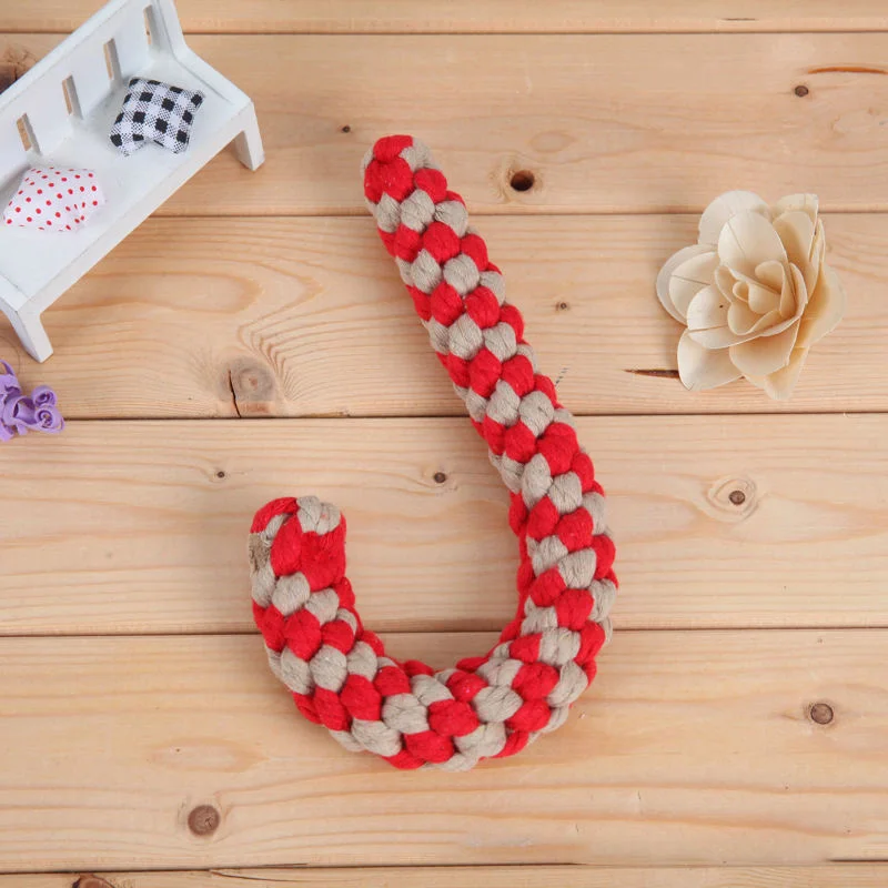 Low Moq Christmas Rope Dog Toys Xmas Walking Stick Shape Teeth Juguete ...