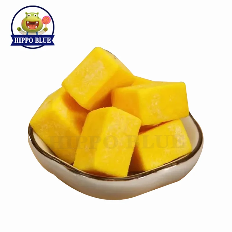 Mango Flavor Filled Mini Cube Shape Gummy Candy Wholesale Chinese ...