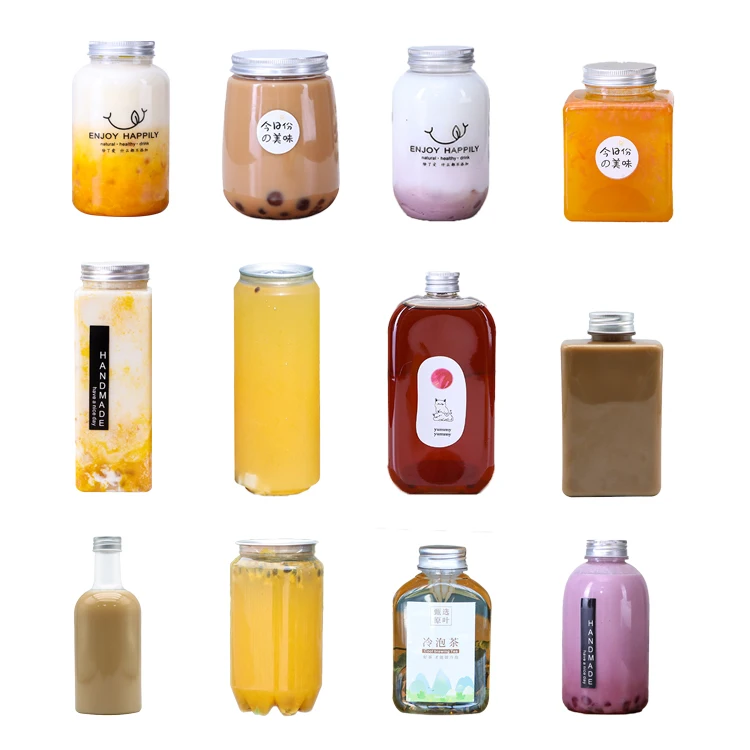 Custom Logo 400ml Clear Honey Jar Food Grade Pet Beverage Bottle ...
