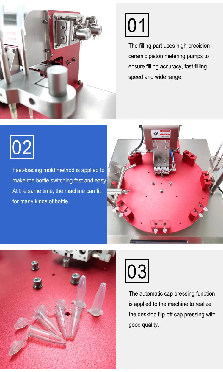 Desktop Ceramic Pump Bio Reagent Pcr Tube Filling And Capping Machine ...