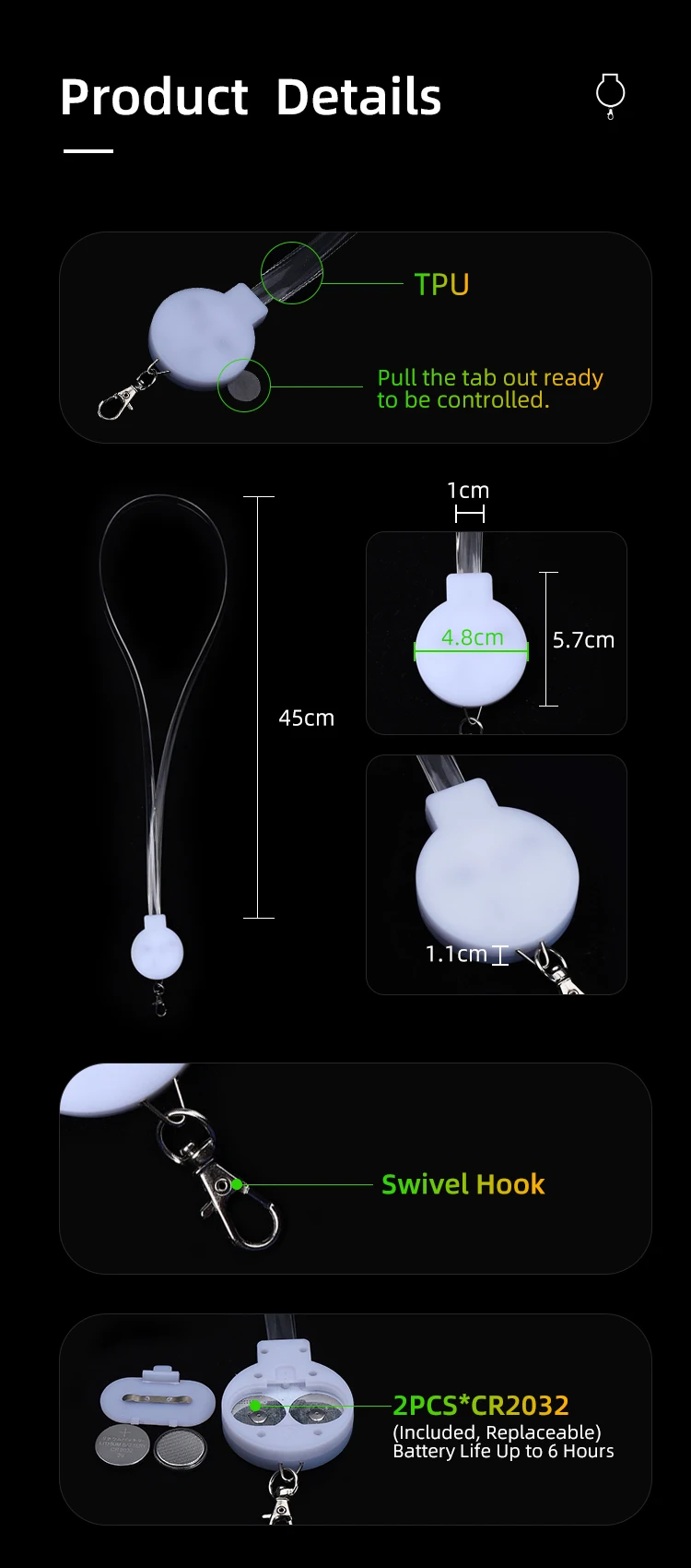 Glowing Tpu Led Lanyard Customized Logo Pendant Promotion Remote ...