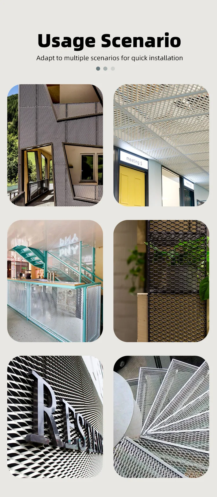 Powder Coated Aluminum Expanded Metal Mesh Ceiling Stainless Expanded ...
