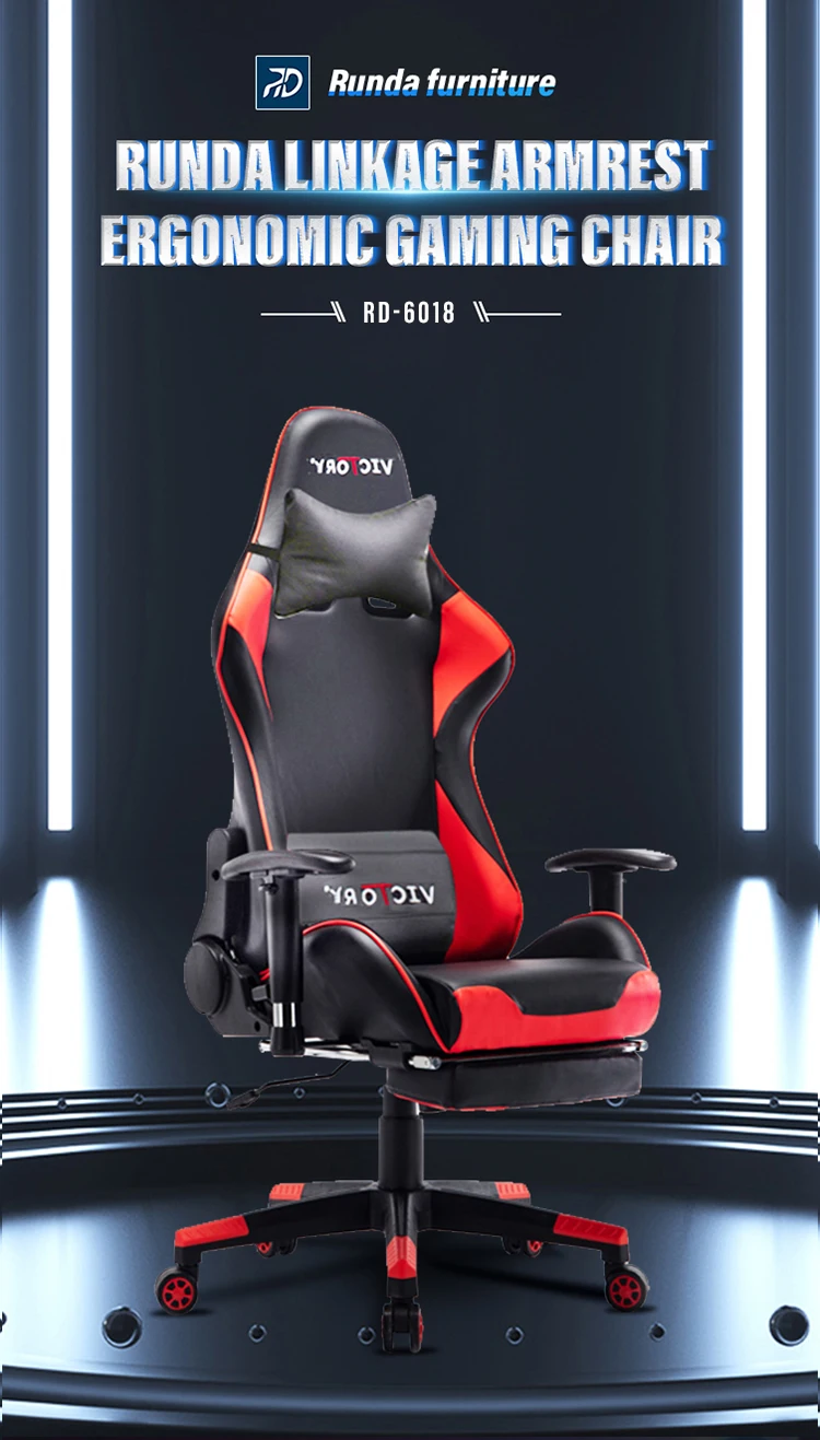 Luxury Leather Tilt Adjustable Ergonomic Gamer Chair Gaming With ...